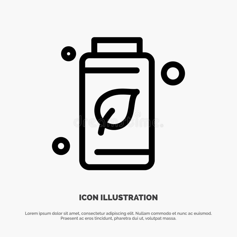 Bottle, Green, Tree, Green Line Icon Vector Stock Vector - Illustration ...