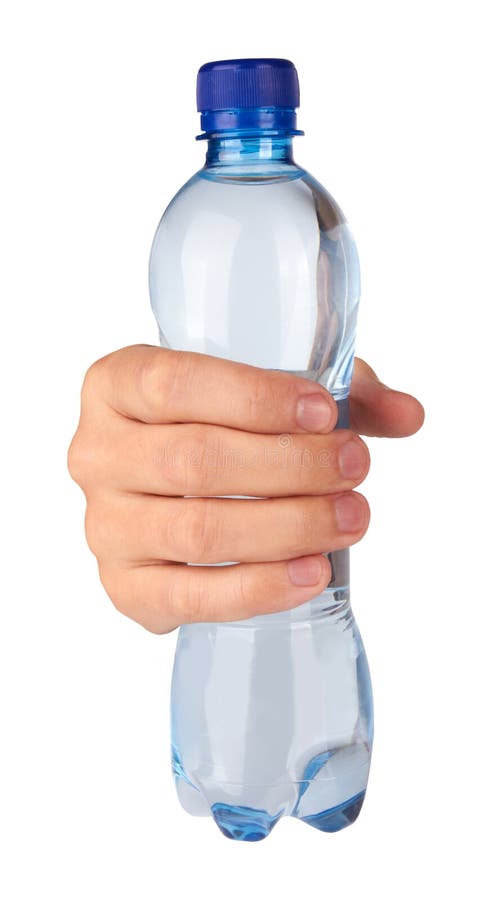 Bottle in hand stock photo. Image of concepts, plastic - 27675068