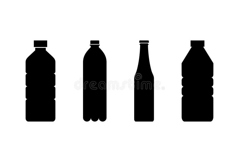 Bottle Icon . Bottle Vector Icon Stock Vector - Illustration of black ...