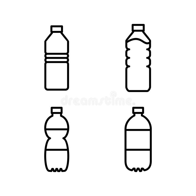 Bottle Icon . Bottle Icon in Trendy Flat Design Stock Vector ...