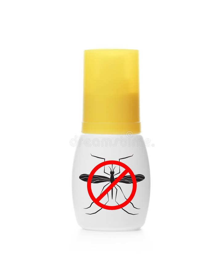 Bottle of Insect Repellent on White Background Stock Image - Image of ...