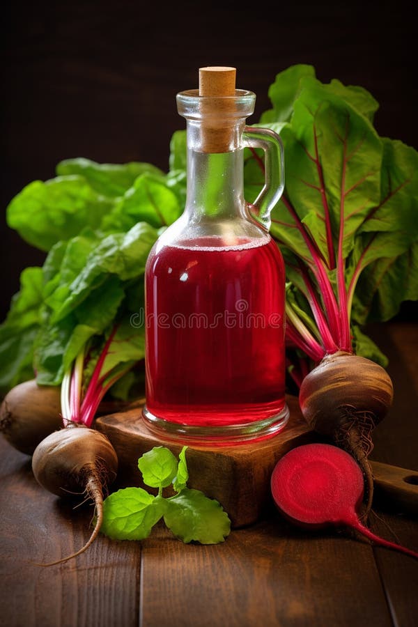 Bottle, Jars of Beet Essential Oil Extract Stock Image - Image of ...