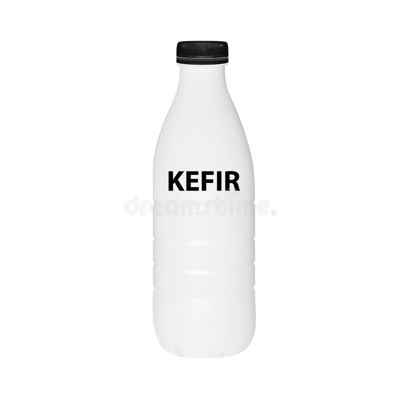 A Bottle of Kefir in Vector on White Background. Stock Vector ...
