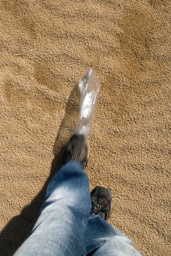 Bottle kicking stock image. Image of soccer, clean, sand - 13359327