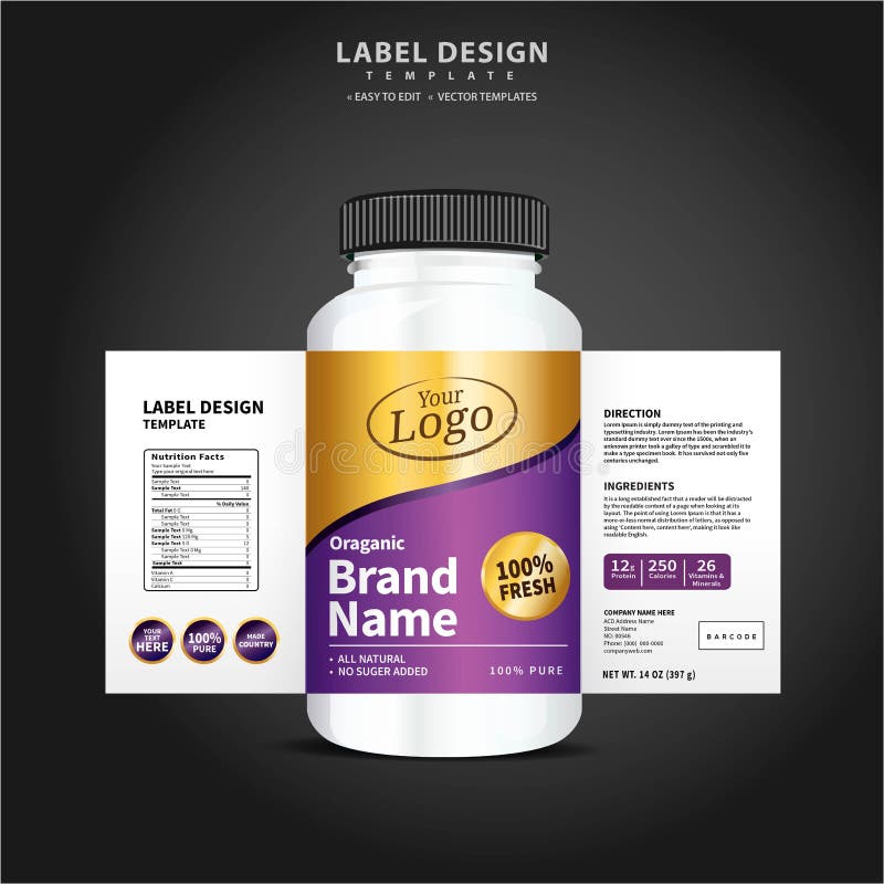 Bottle Label Design Vector