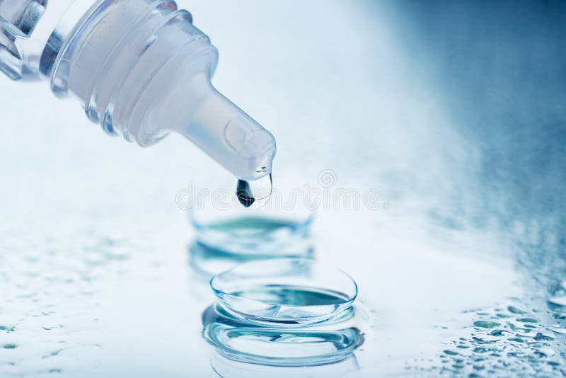 Bottle with lens solution stock photo. Image of eyesight - 155816148