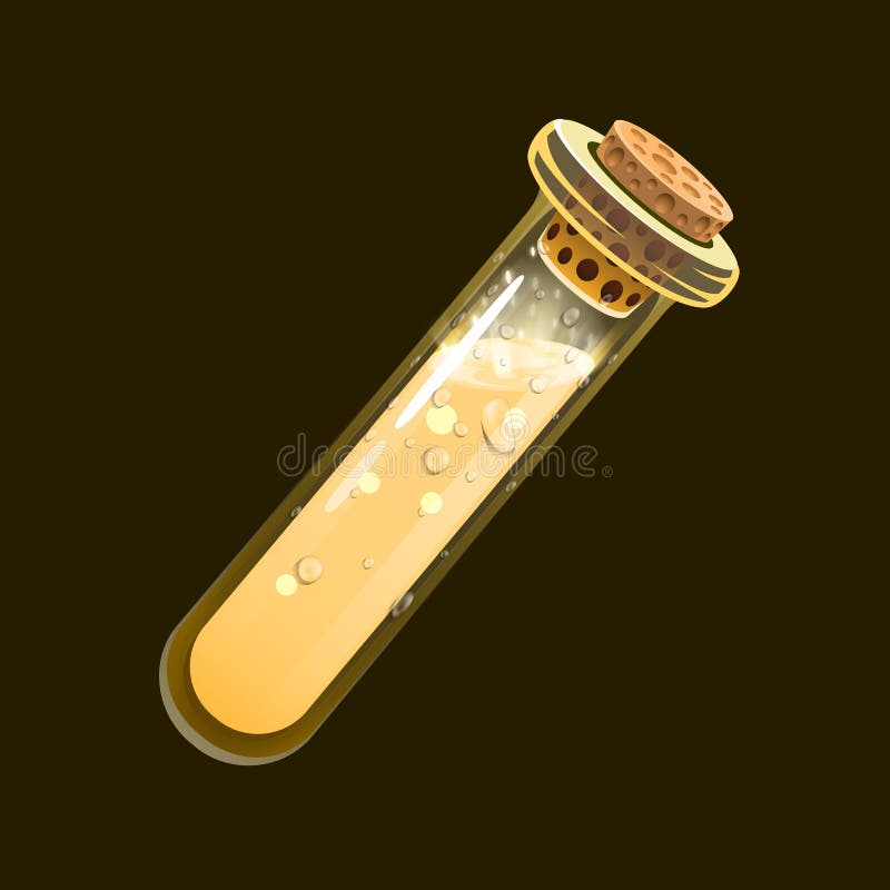 Bottle of Light. Game Icon of Magic Elixir. Interface for Rpg or Match3 ...