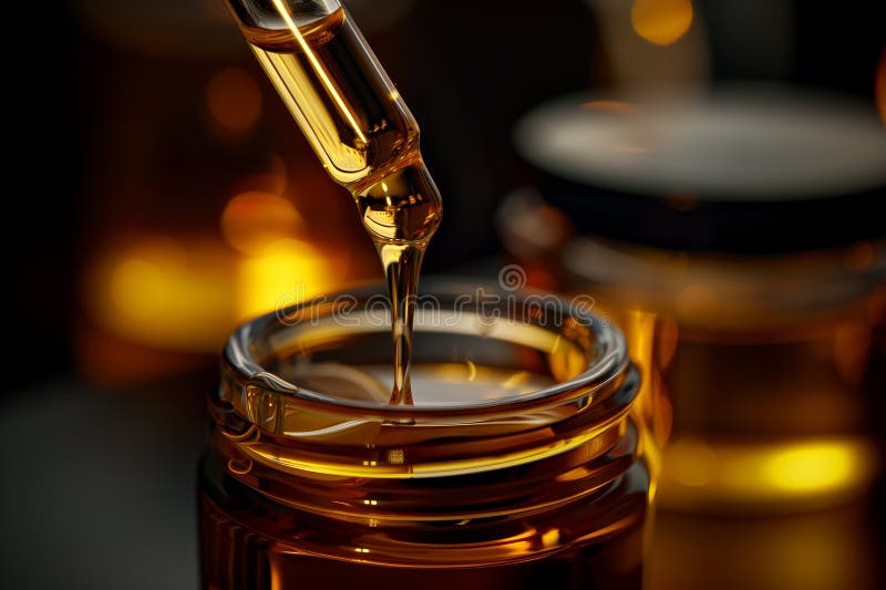 A Bottle of Liquid with a Dropper in it Stock Image - Image of health ...