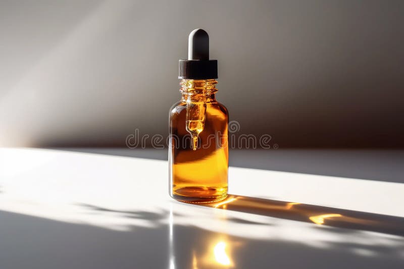 A Bottle of Liquid with a Dropper on the Top AI Generation Stock ...