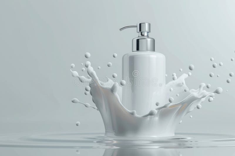 A Bottle of Liquid with a Splash of Water. Suitable for Various ...