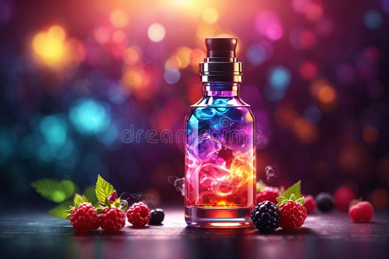 Bottle with Liquid Vaping. Ai Generative Stock Illustration ...