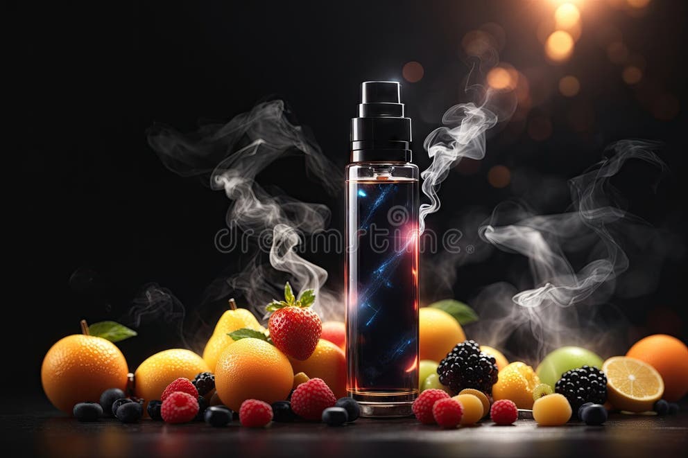 Bottle with Liquid Vaping. Ai Generative Stock Illustration ...