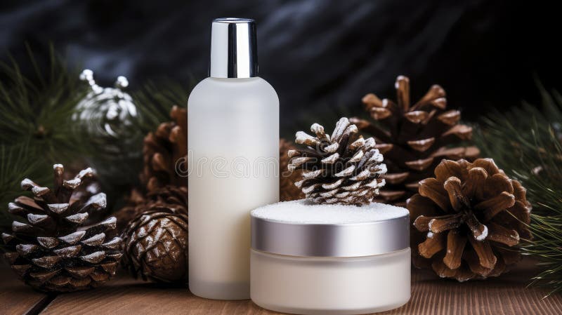 Bottle of Lotion Next To Container of Lotion Stock Photo - Image of ...