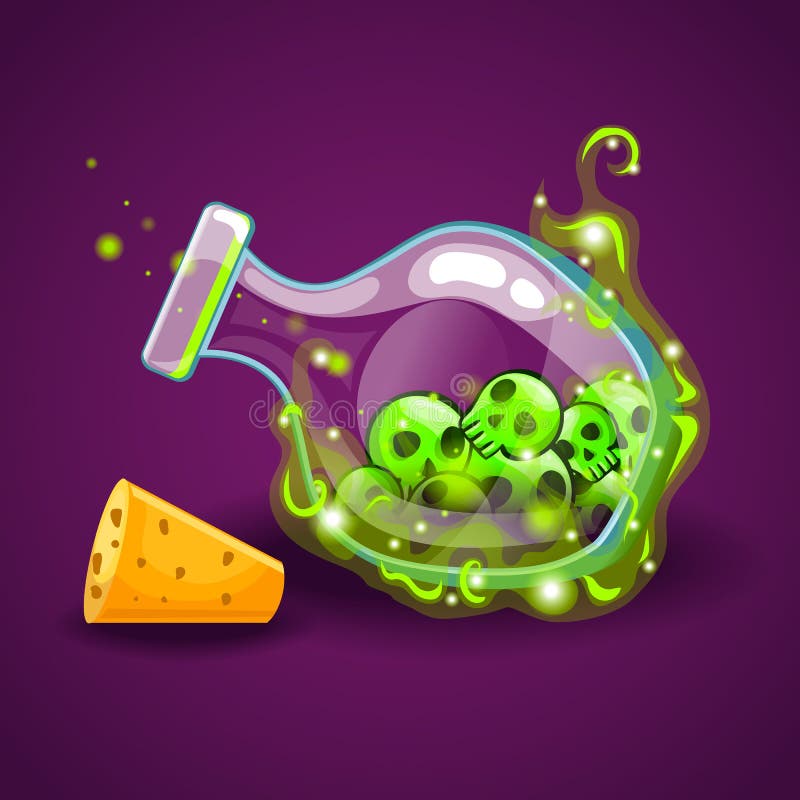 Magic Elixir with Rainbow and Stars Coloring Page Vector Illustration ...