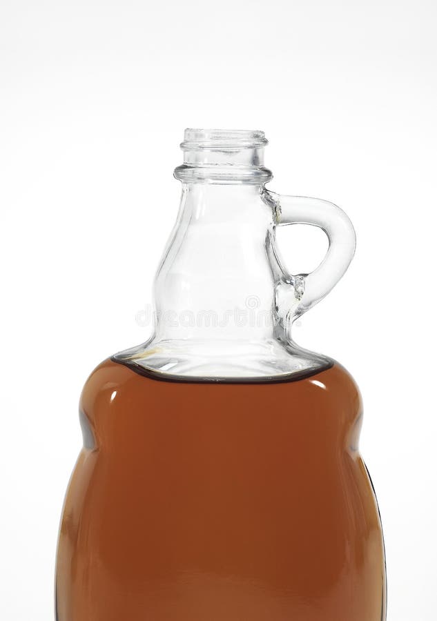 Bottle of Maple Syrup Against White Background Stock Photo - Image of ...
