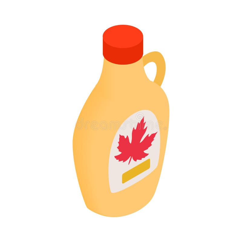 Bottle of Maple Syrup Icon Cartoon Stock Vector - Illustration of ...