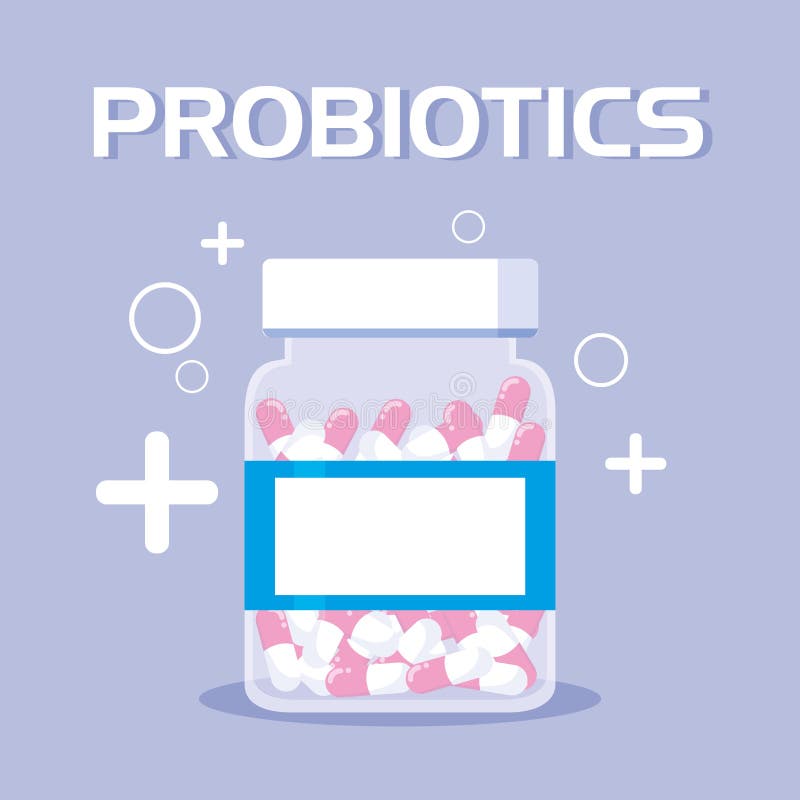 Bottle Medicines Probiotics Icon Stock Vector - Illustration of ...