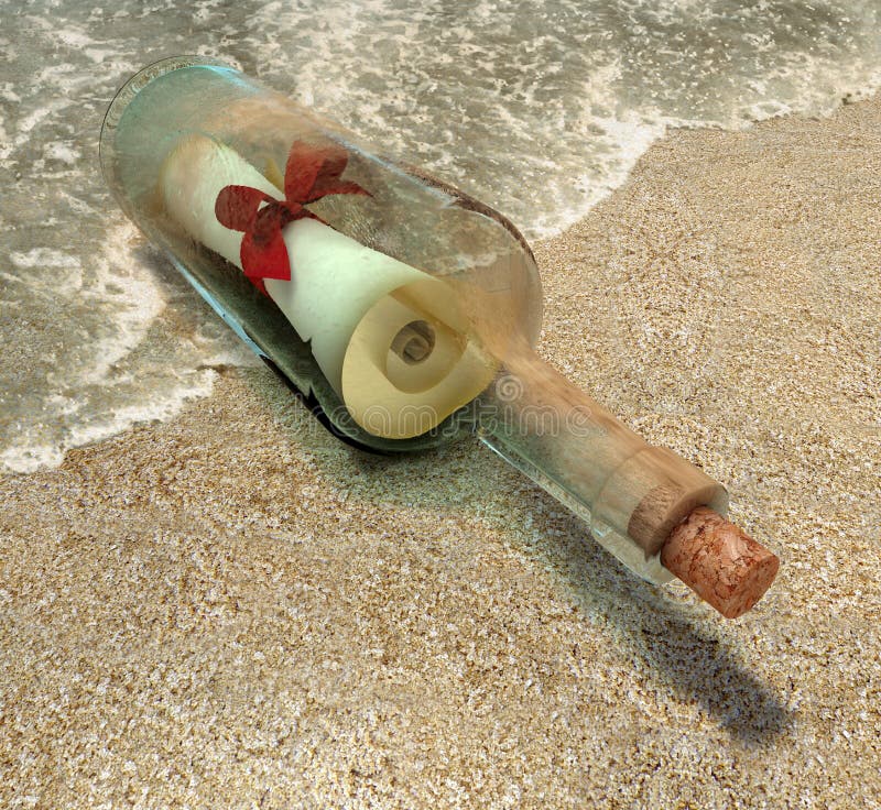 Bottle message stock image. Image of accident, coasts - 10679799