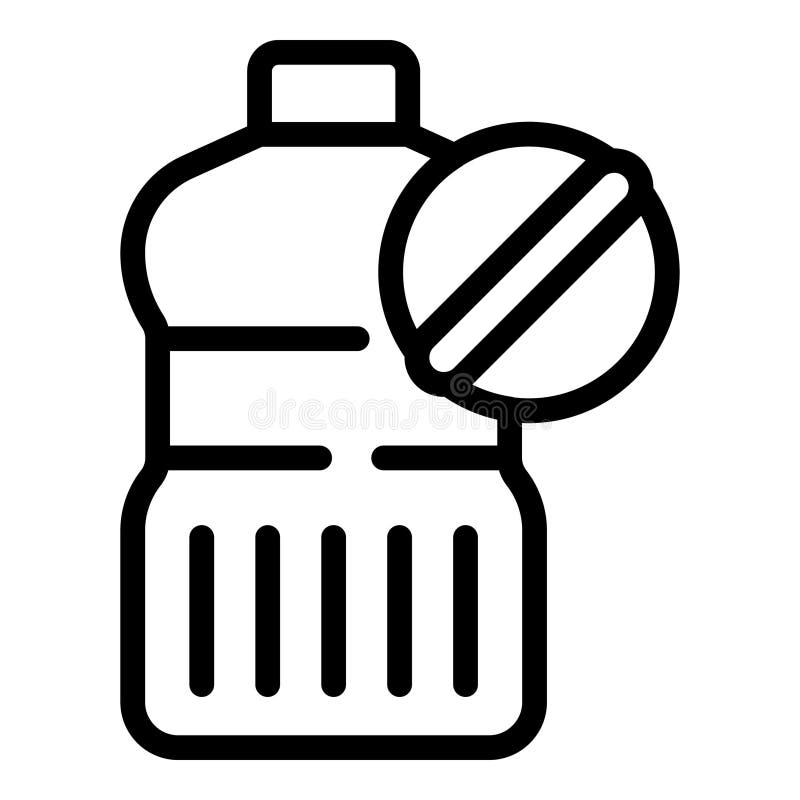 Bottle Microplastics Pollution Icon Outline Vector. Ground Food Stock ...