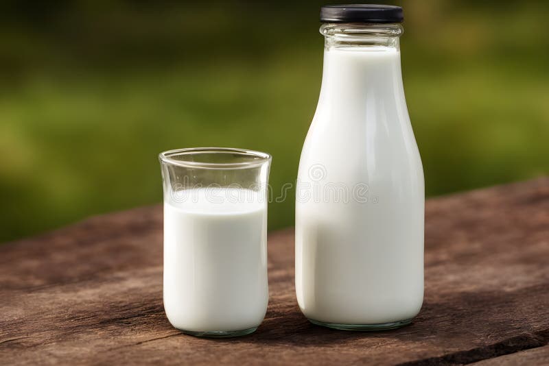 A Bottle of Milk, a Natural and Healthy Drink, Good Nutrition, Calcium ...