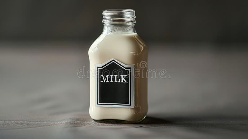 Bottle Milk Set Against Neutral Background Stock Photos - Free ...