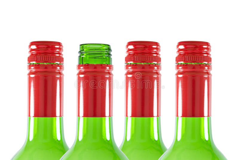 Bottle necks stock image. Image of drink, glass, white - 28424219