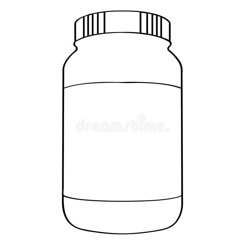 Bottle of Nutritional Supplements Stock Vector - Illustration of ...