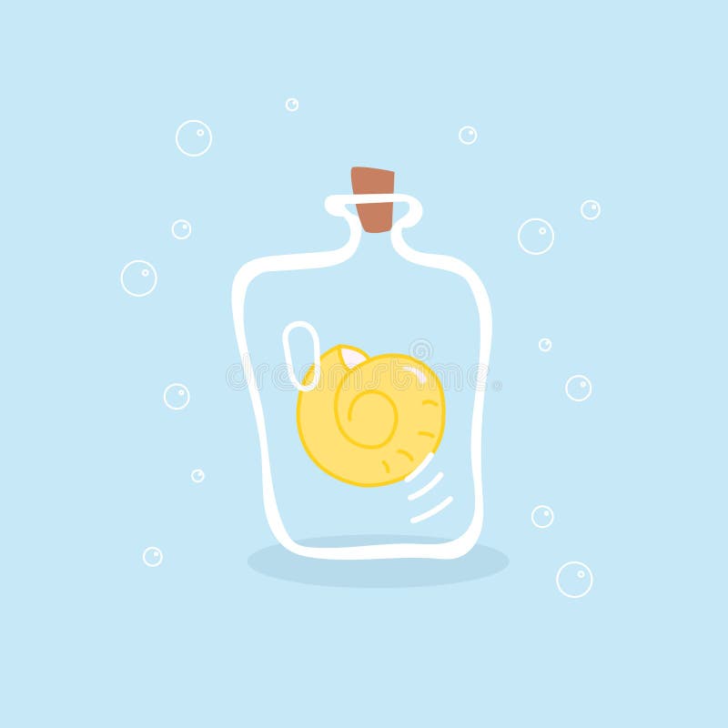 Bottle with an Object Inside Stock Vector - Illustration of graphic ...