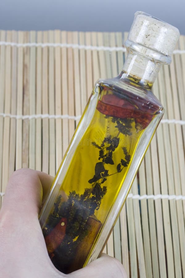 Bottle of Oil stock photo. Image of straw, ingredient - 7526770