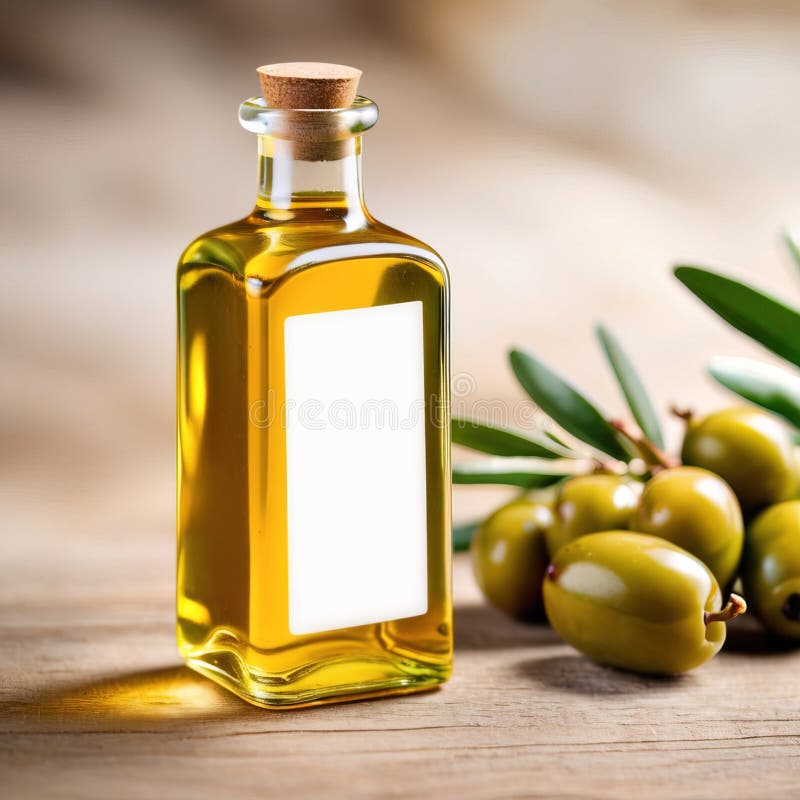 Bottle of Olive Oil, Blank Empty Generic Product Packaging Mockup Stock ...
