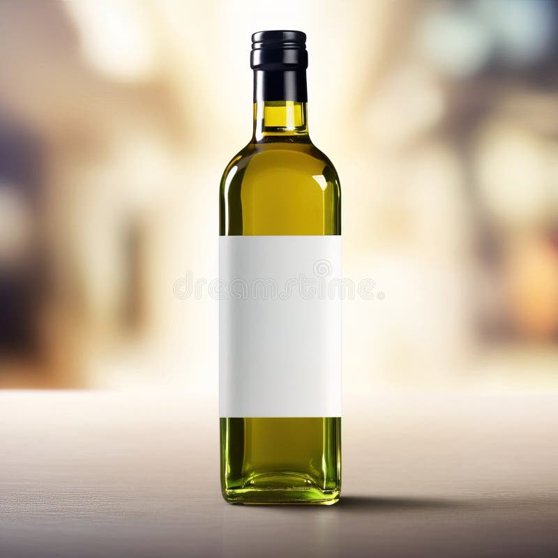 Bottle of Olive Oil, Blank Empty Generic Product Packaging Mockup Stock ...