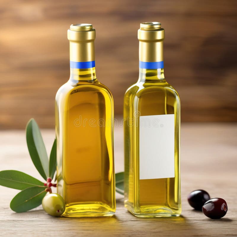 Bottle of Olive Oil, Blank Empty Generic Product Packaging Mockup Stock ...