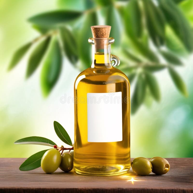 Bottle of Olive Oil, Blank Empty Generic Product Packaging Mockup Stock ...
