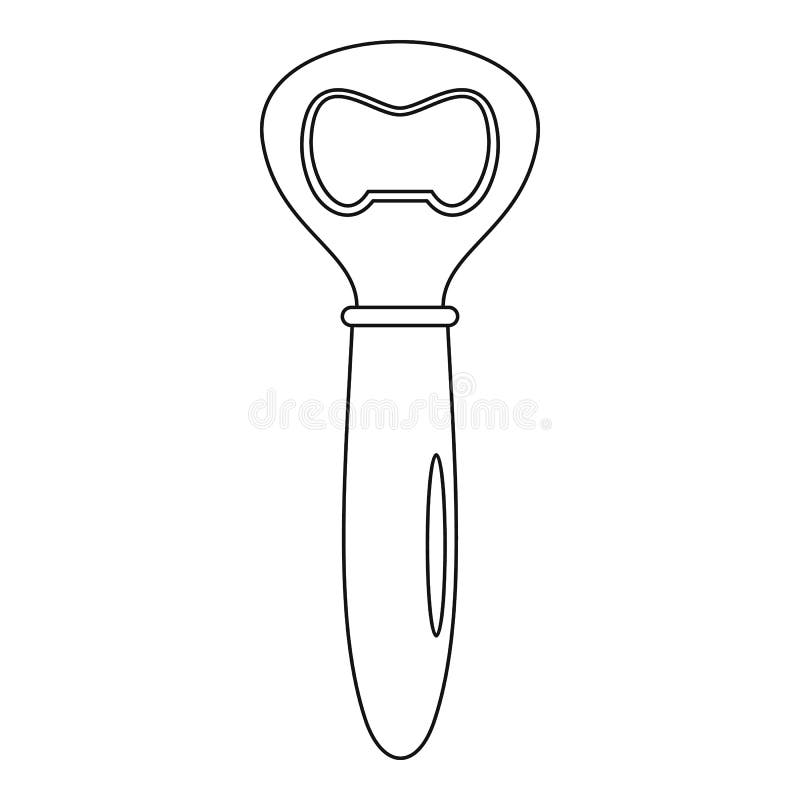 Bottle Opener Icon, Outline Style. Stock Illustration - Illustration of ... Bottle Opener Icon, Outline Style. Stock Illustration - Illustration of ...