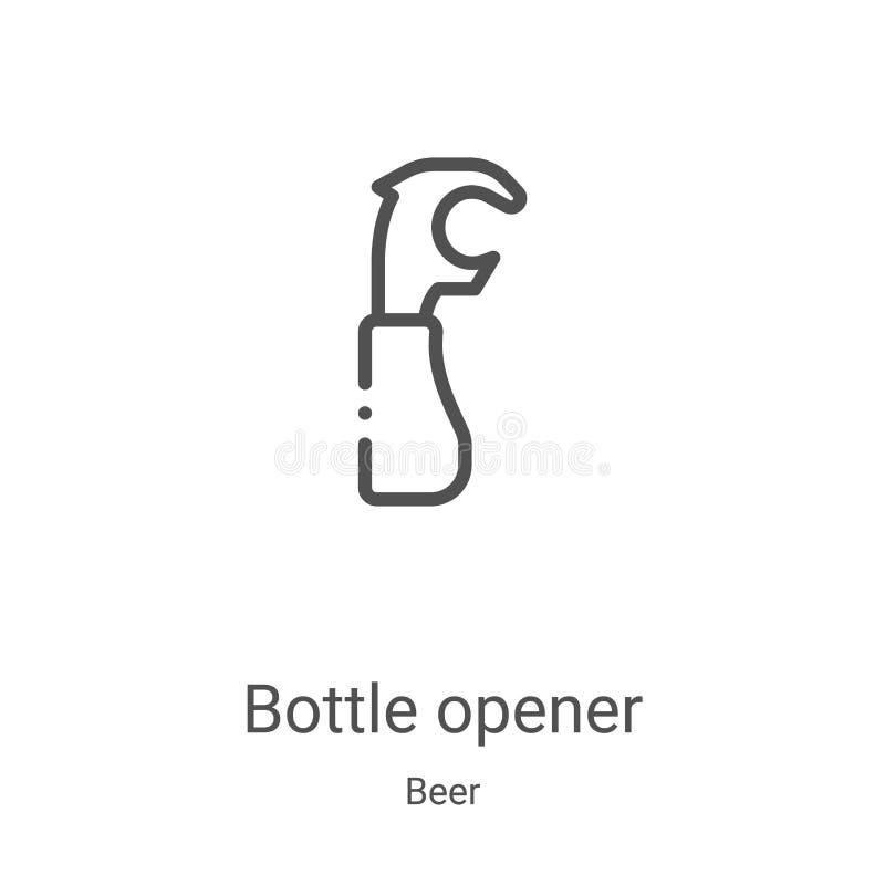 Bottle Opener Icon Vector from Beer Collection. Thin Line Bottle Opener ...