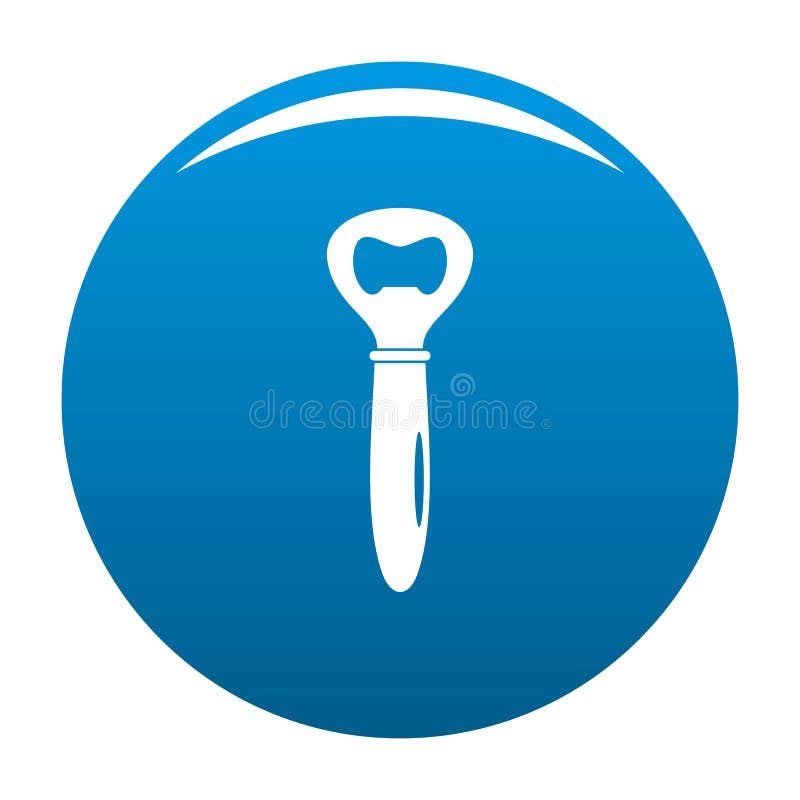 Bottle Opener Icon Blue Vector Stock Vector - Illustration of bottle ...