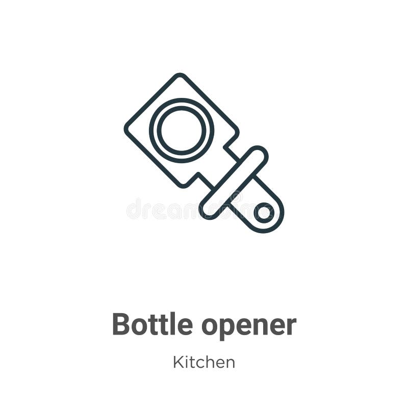 Bottle Opener Outline Vector Icon. Thin Line Black Bottle Opener Icon ...
