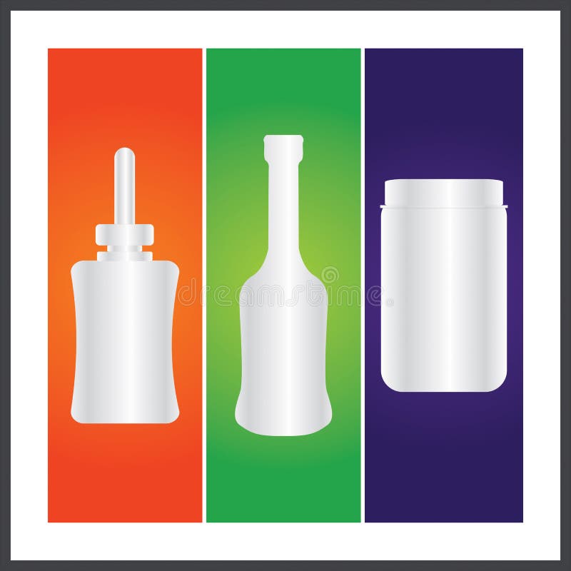 Bottle and packaging stock illustration. Illustration of contrast ...