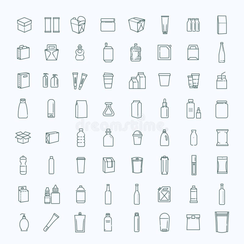 Bottle, Packaging Collection - Vector Stock Vector - Illustration of ...