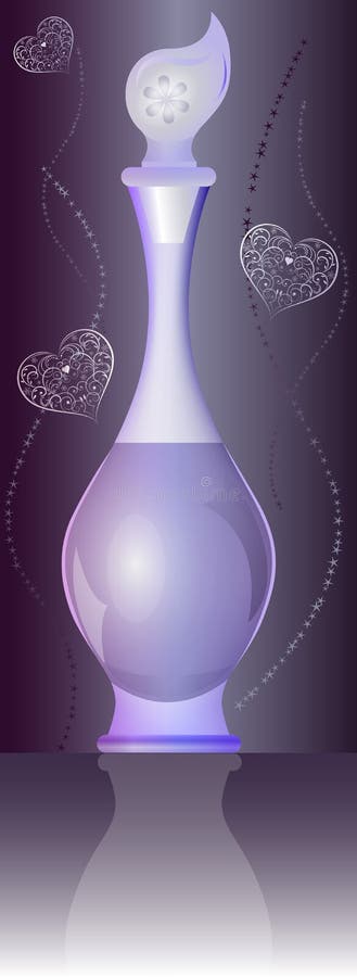 Bottle of perfume stock vector. Illustration of perfume - 26173046