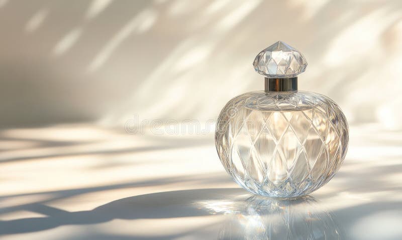A Bottle of Perfume with a Diamond Top Stock Illustration ...