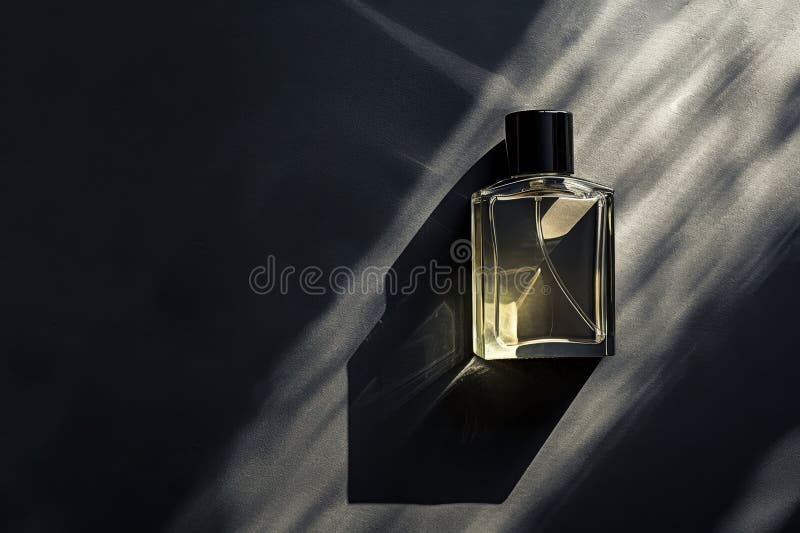 Bottle of Perfume in Dramatic Light, Shadows, Concept of Elegance Stock ...