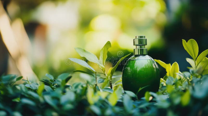 A Bottle of Perfume Placed on Top of a Bush, Great for Outdoor or ...
