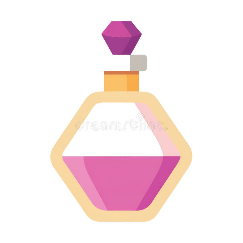 Image Perfume Bottle with Purple Cap on White Background Stock ...