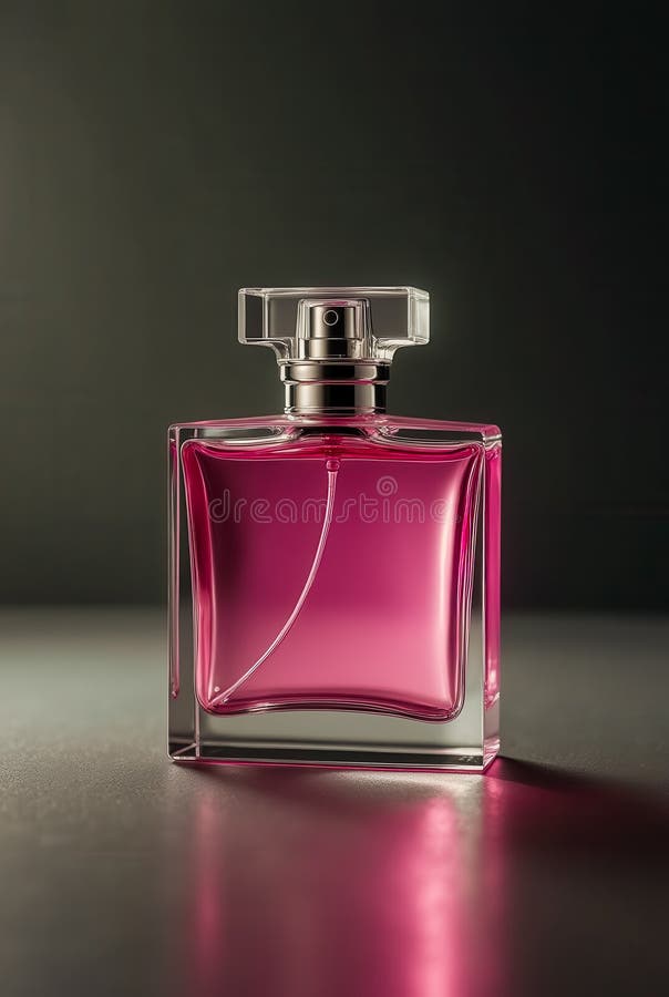 A Bottle of Perfume Sitting on Top of a Table Stock Photo - Image of ...