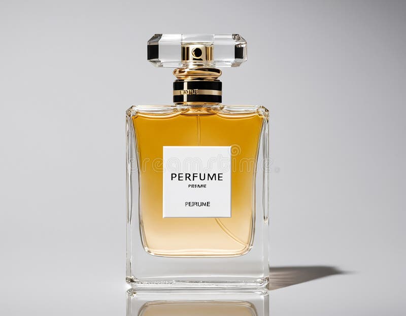 A Bottle of Perfume with the Word Perfume on it Stock Illustration ...