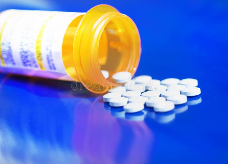 Spilled Pill Bottle stock photo. Image of dosage, illness - 29478484