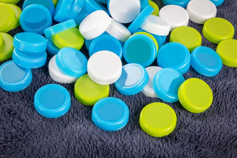Bottle plastic caps stock image. Image of recycle, abstract - 60369425
