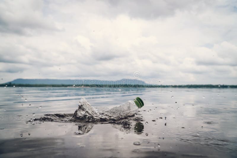 Bottle Plastic in the River. Stock Image - Image of danger, problem ...