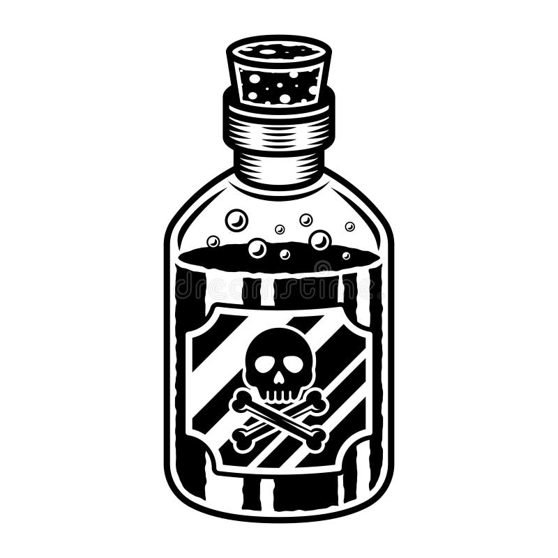 Silhouette Poison Bottle Stock Illustrations – 837 Silhouette Poison ...
